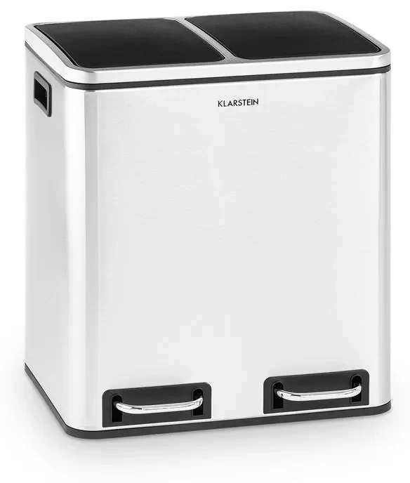 Trash Gordon, coș cu pedală, 30 l / 2 x 15 l, PP, oțel inoxidabil ...