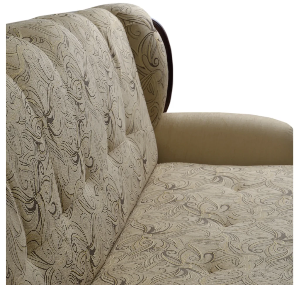 Canapea Fryderyk extensibilă - bej țesătură de acoperire Luna / nuc ...