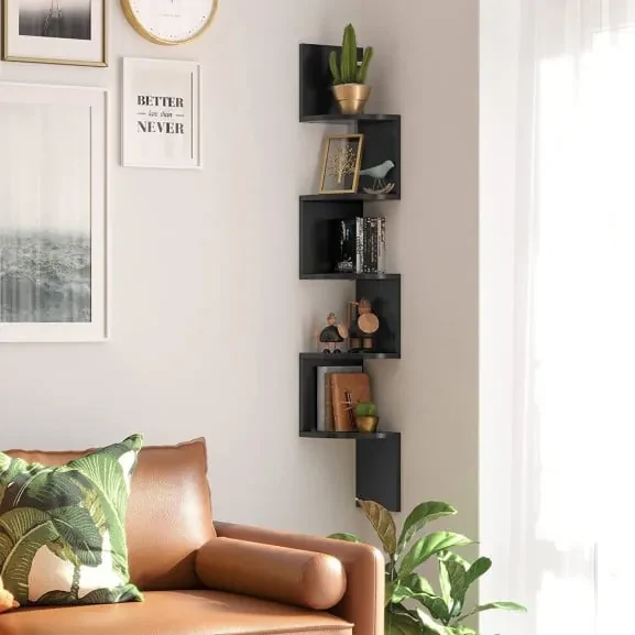 Raft De Colt Cu 5 Niveluri, Negru | BIANO