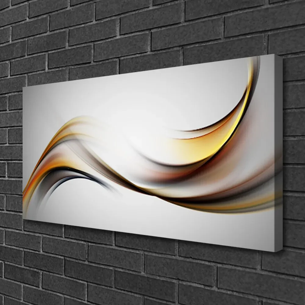 Tablou pe panza canvas Abstract Art Galben Gri | BIANO