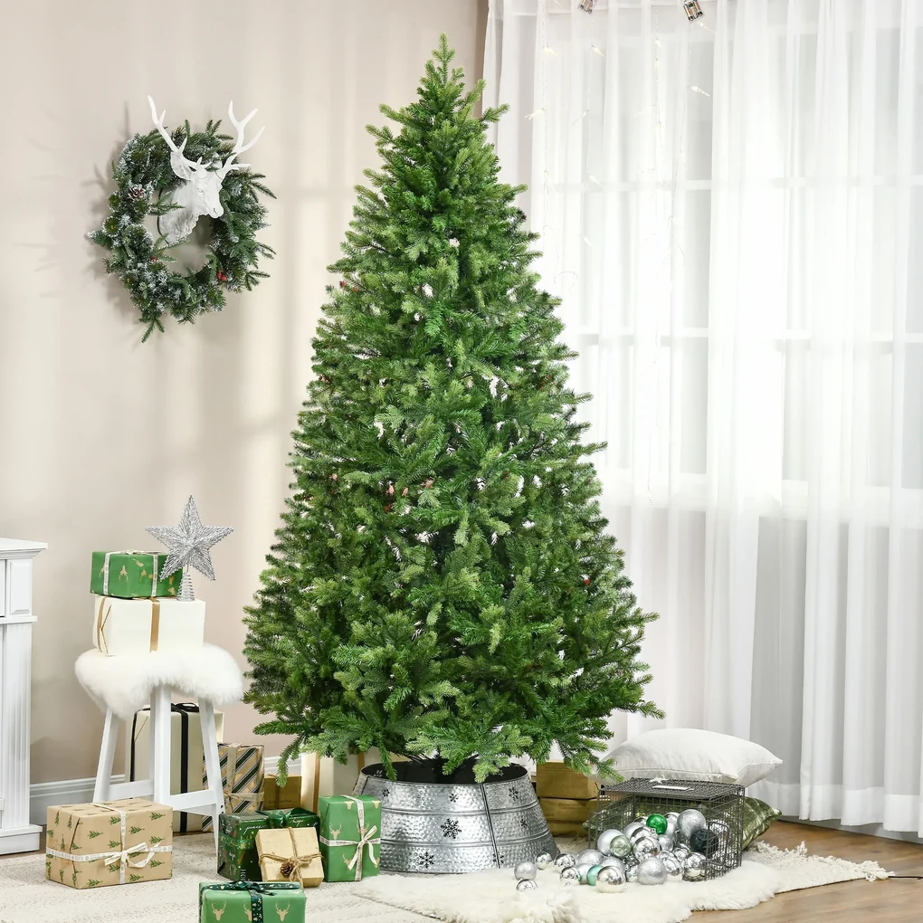 HOMCOM Brad de Craciun decorat si ignifug pentru interior cu Brad ...