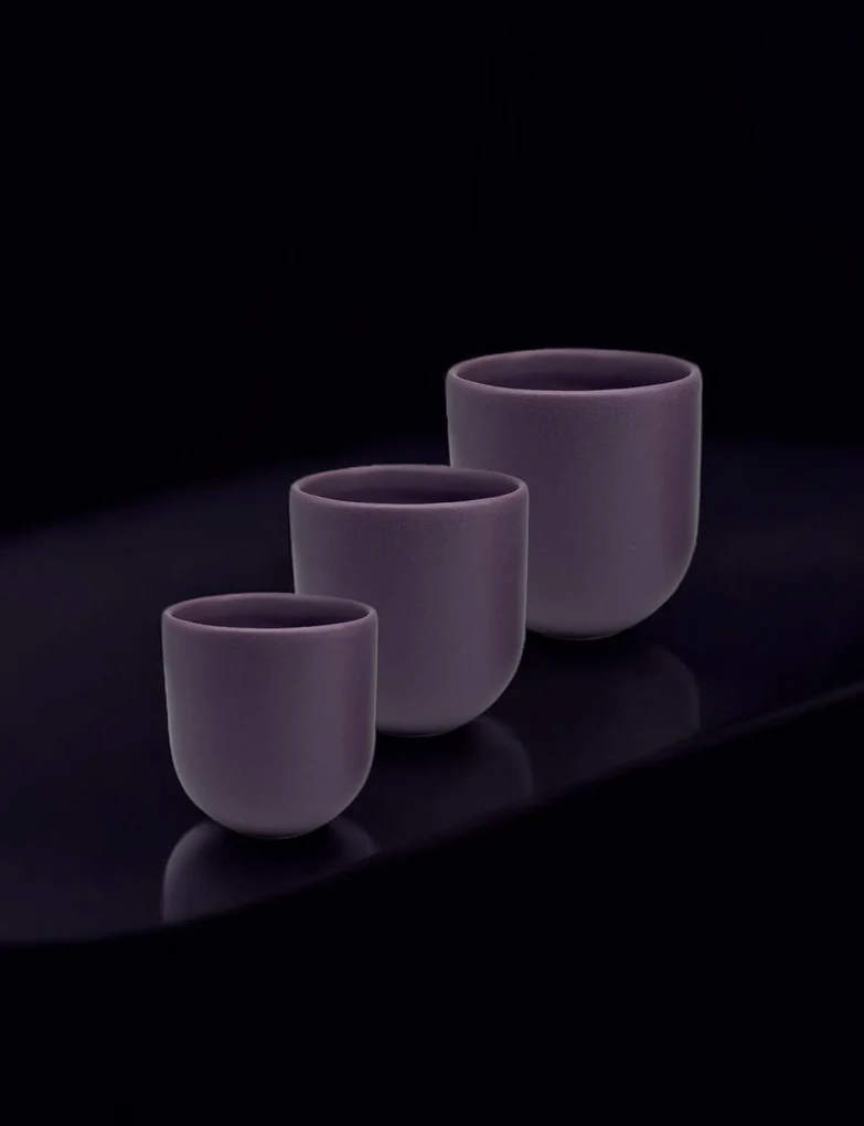 Set 3 Pahare Cafea NOVUM Velaris Purple Dynastia - 250 ml, 150 ml, 80 ...