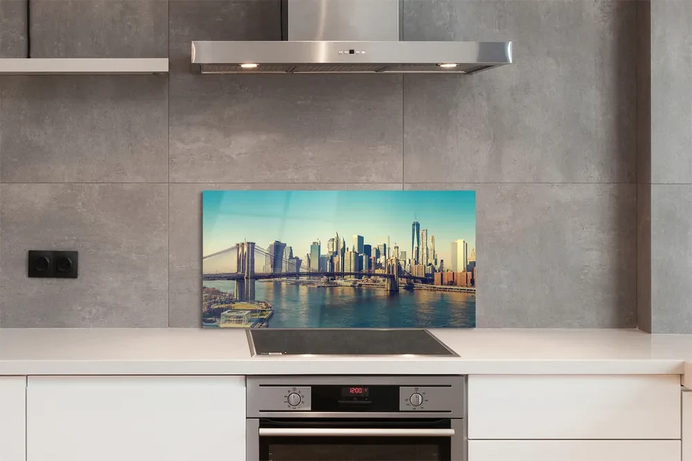 Panouri de sticlă Panorama râu pod | BIANO