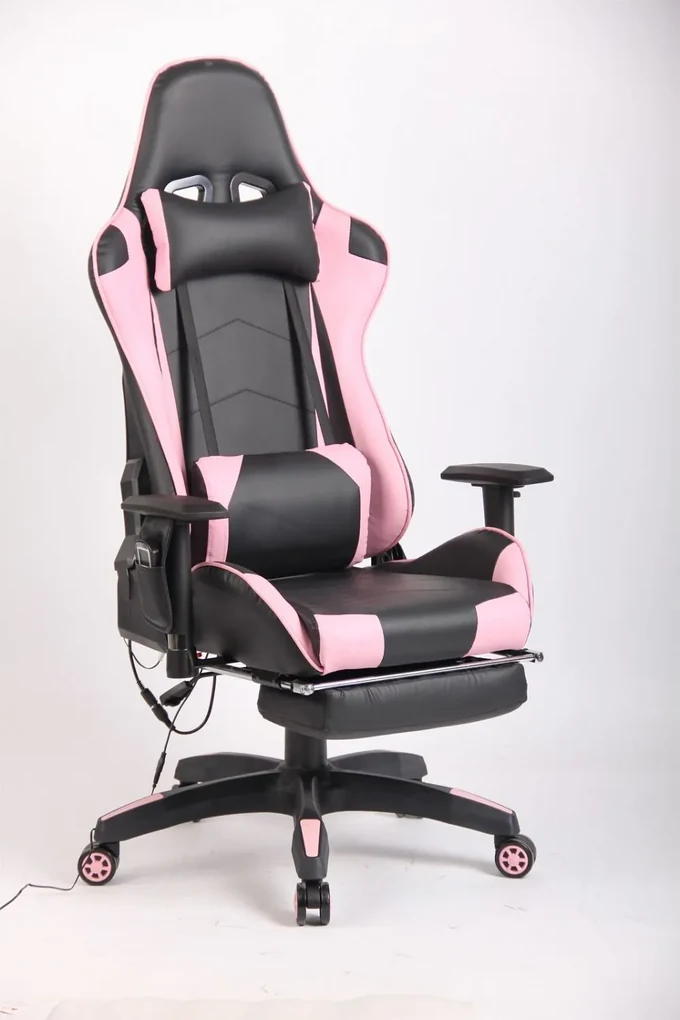 Scaun gaming, cu Masaj si Incalzire, telecomanda Wireless, functie ...