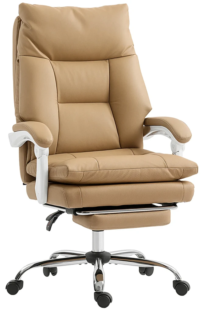HOMCOM Scaun de Birou Ergonomic cu Suport Lombar, Brate Pliabile ...