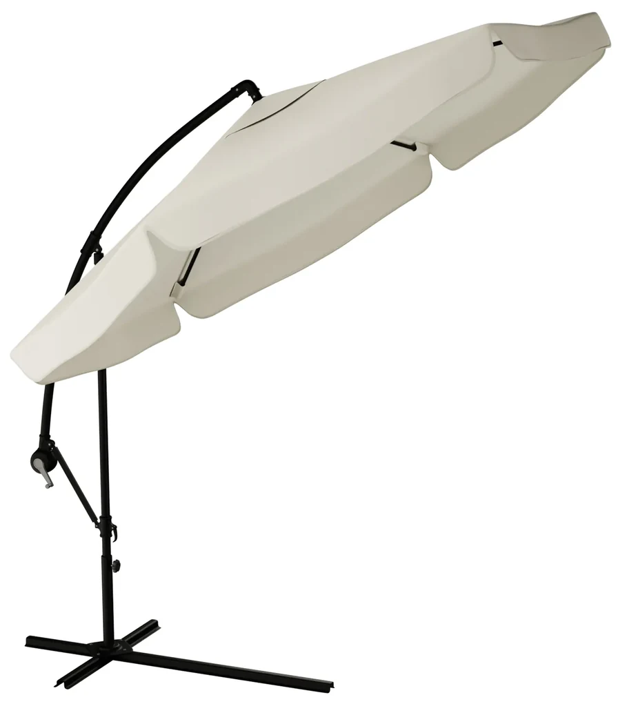 Umbrela de soare pliabila pentru gradina LEVI 300 cm, bej + ambalare ...