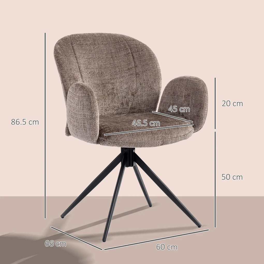 HOMCOM Scaun birou ergonomic, fotoliu birou cu șezut pivotant cu ...