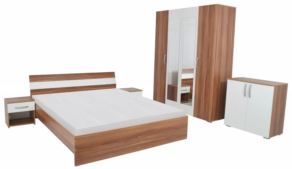 Set Dormitor haaus Paris, Prun/Alb | BIANO