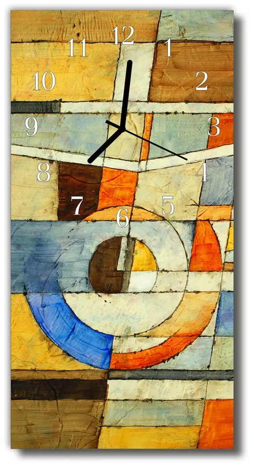 Ceas de perete din sticla vertical Culoare Art model | BIANO