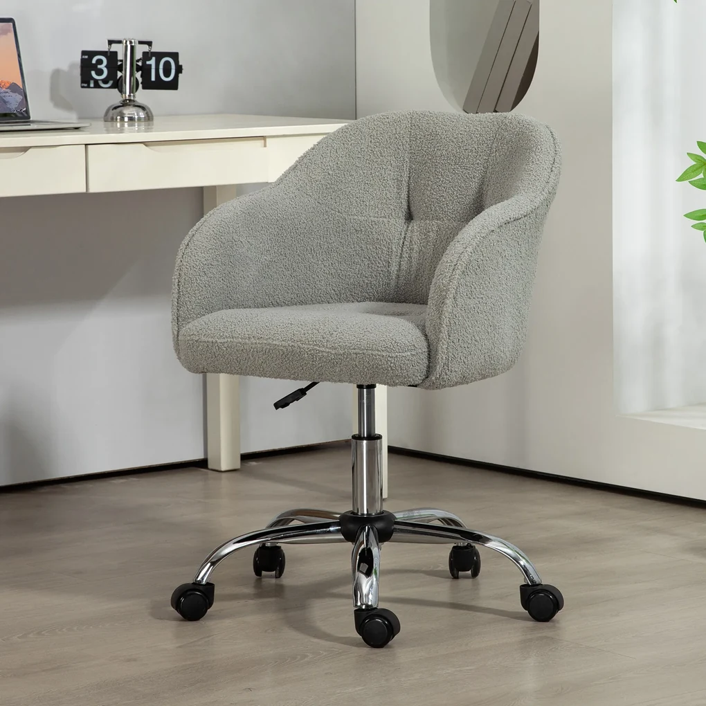 HOMCOM Scaun de birou, fotoliu de birou ergonomic, înălțime reglabilă ...