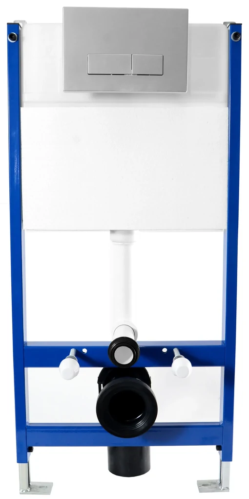 Cadru Set ascuns pentru vas WC cu buton E satin | BIANO