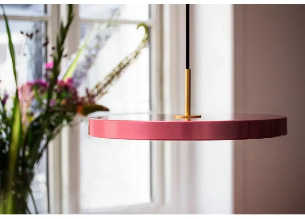 Lustră roz LED cu abajur din metal ø 43 cm Asteria Medium – UMAGE | BIANO