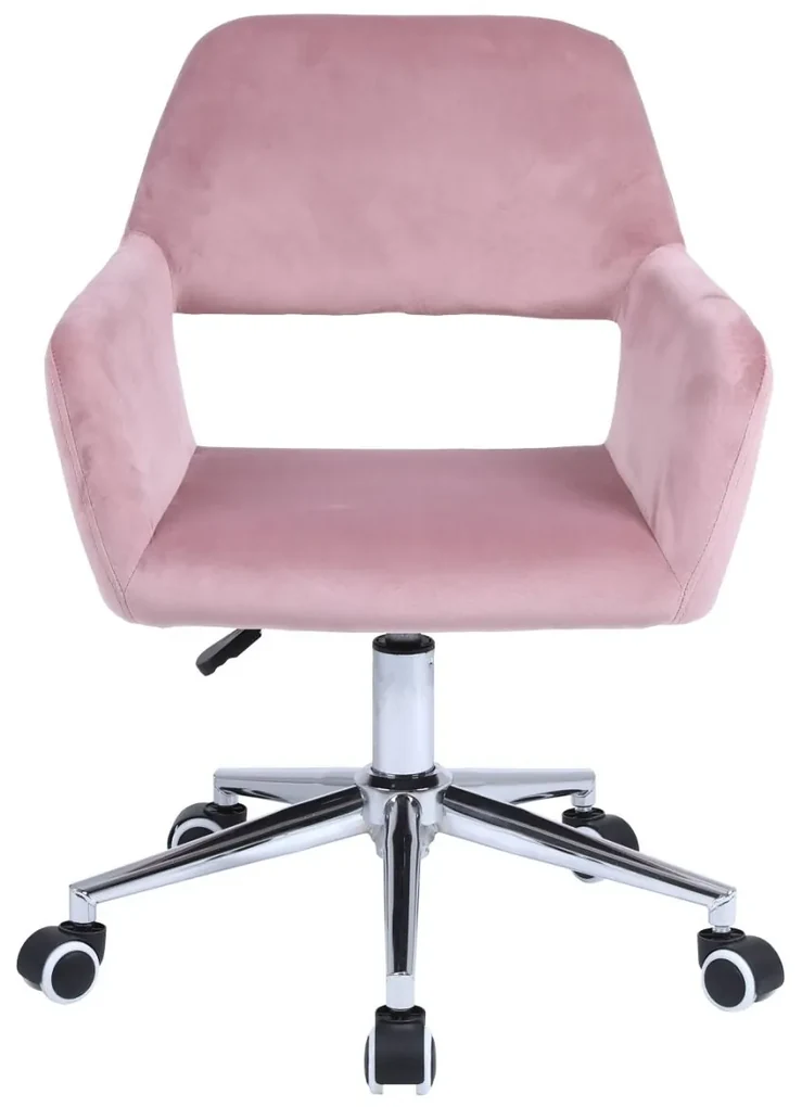 Scaun birou, rotativ, tapiterie catifea, baza metalica, SIB 560, Roz ...