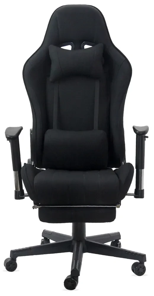 Scaun gaming negru din stofa, reglabil si modern OFF 296 | BIANO