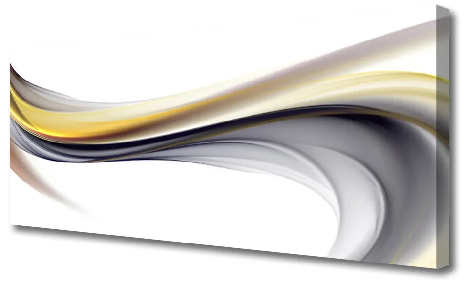 Tablou pe panza canvas Abstract Art Galben Gri Alb | BIANO