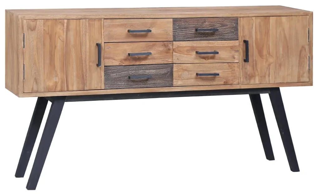 Dulap lateral, 140 x 30 x 75 cm, lemn masiv de tec | BIANO
