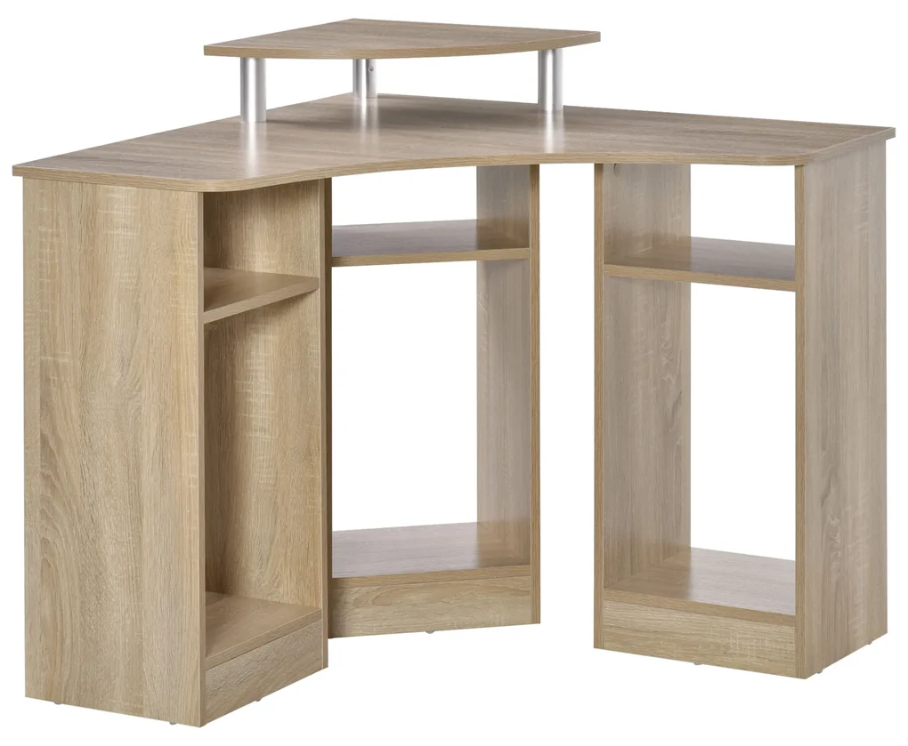 HOMCOM Birou Unghiular cu 3 Sectiuni, Birou pentru Camera sau Birou ...