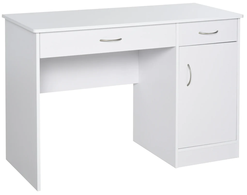 HOMCOM Birou Modern pentru PC si Computer cu 2 Sertare si 1 Dulap ...