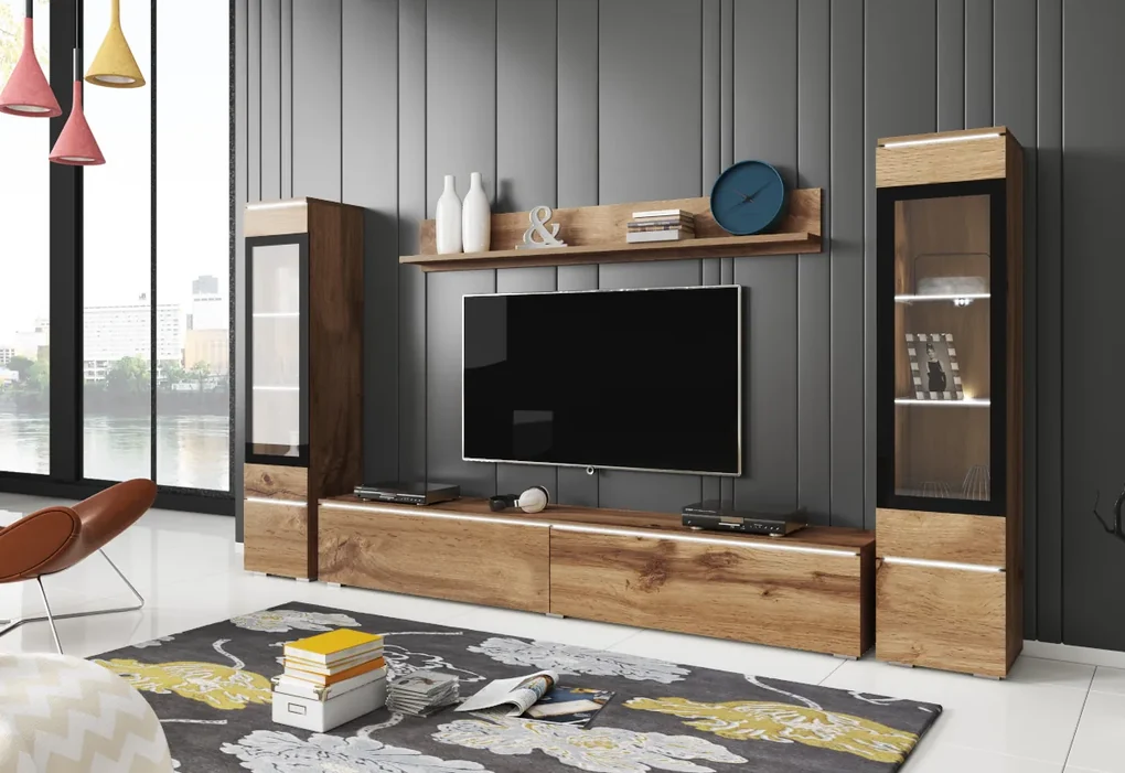 Expedo Set mobilier VIPER II, alb/alb luciu | BIANO