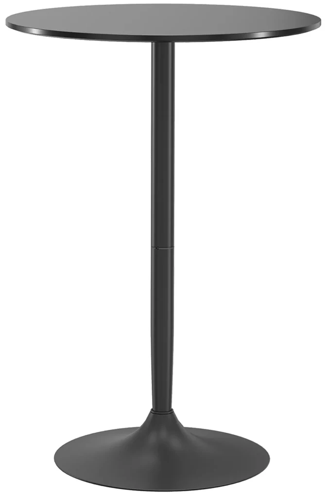 HOMCOM Masă de Bar Rotundă Modernă, Înaltă, pentru Bucătărie, cu Blat ...