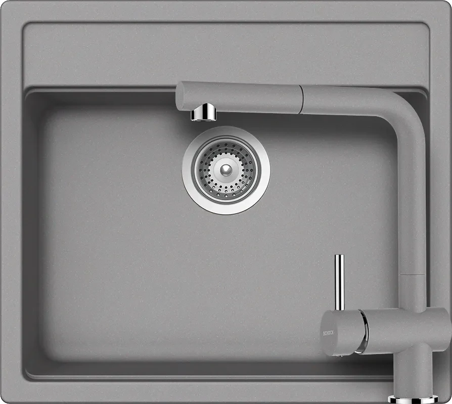 Set chiuveta bucatarie Schock Nemo N-100 570 x 510 mm si baterie bucatarie Schock Epos ...