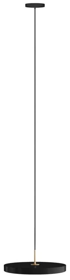 Lustră neagră LED cu intensitate reglabilă cu abajur din metal ø 43 cm ...
