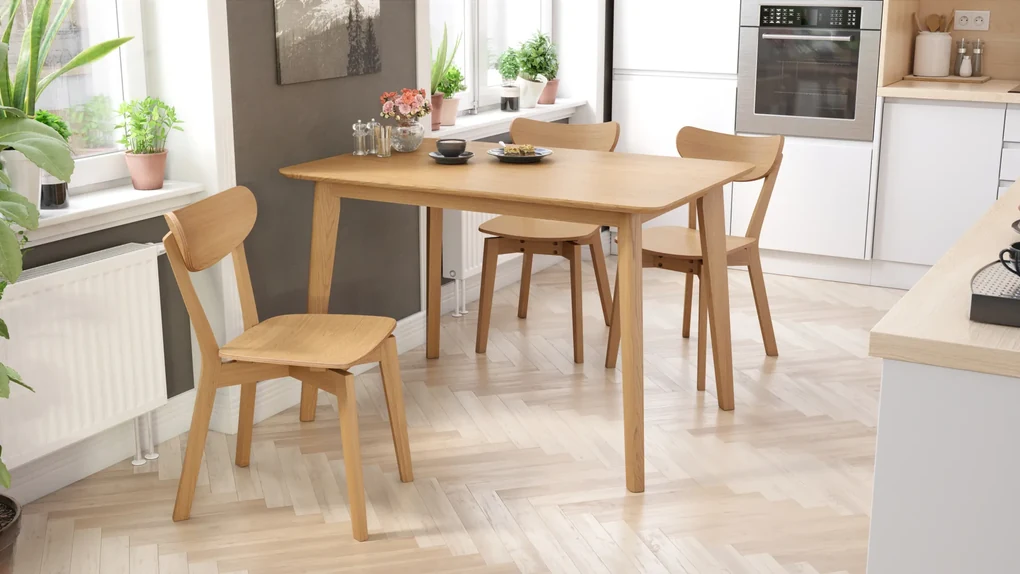 MAZZONI EXPORT ROXY Stejar natural - MASĂ RECTANGULARĂ DE LEMN 120 sau ...