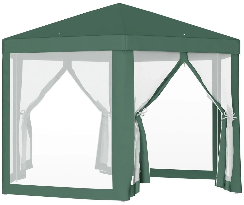 Outsunny Foisor Hexagonal cu Plasa de Tantari in Fier si Poliestere ...