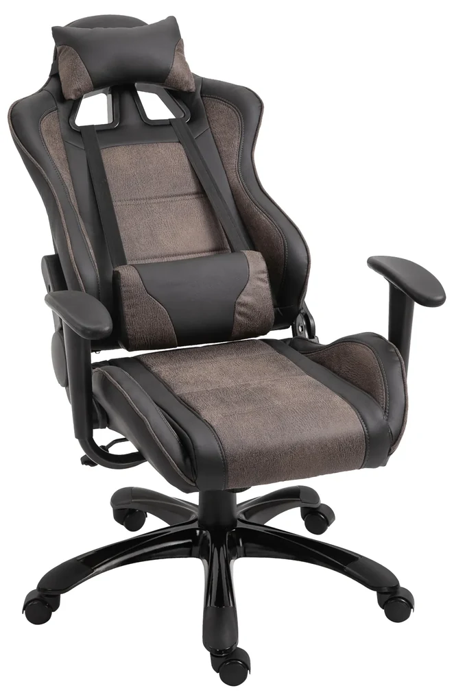 Vinsetto Scaun de Birou Ergonomic Inaltime Reglabila cu Perna, Maro ...