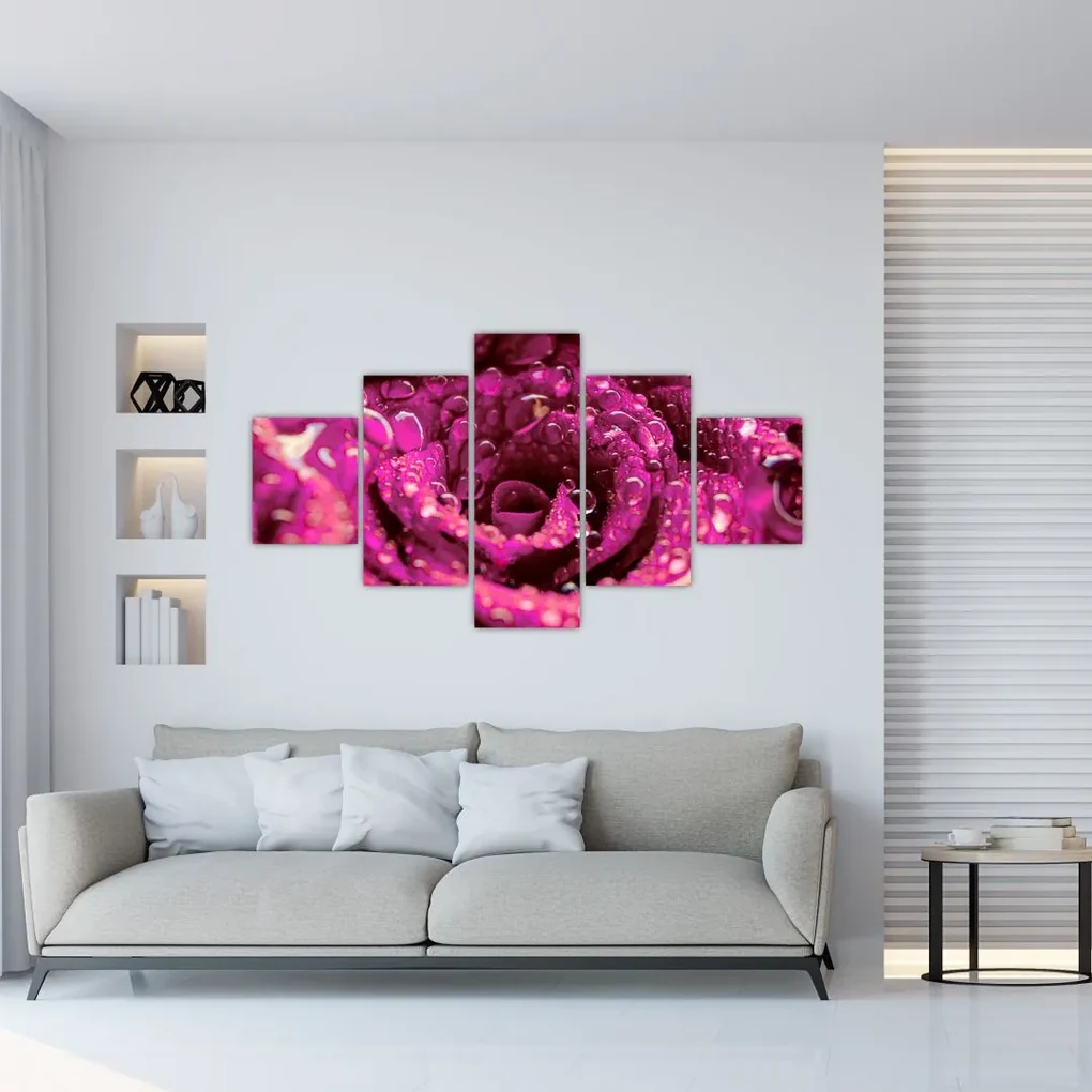 Tablou cu floarea trandafirului roz (125x70 cm), în 40 de alte ...