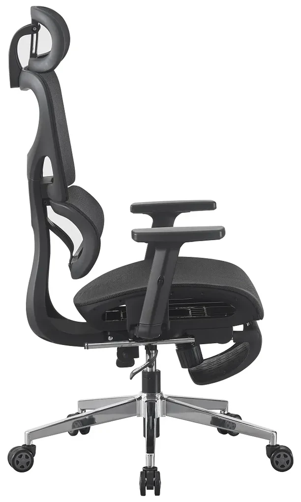 Scaun ergonomic Meta Chair Plus, suport picioare, Full Mesh, Negru | BIANO