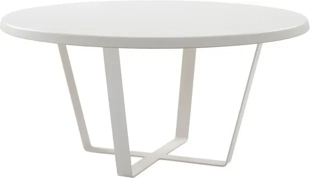 Masuta alba pentru cafea din lemn si metal 80 cm Maple Round Custom ...