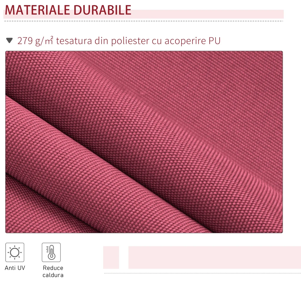 Perdea Parasole Rulou de Perete Impermeabil Outsunny Poliester ...