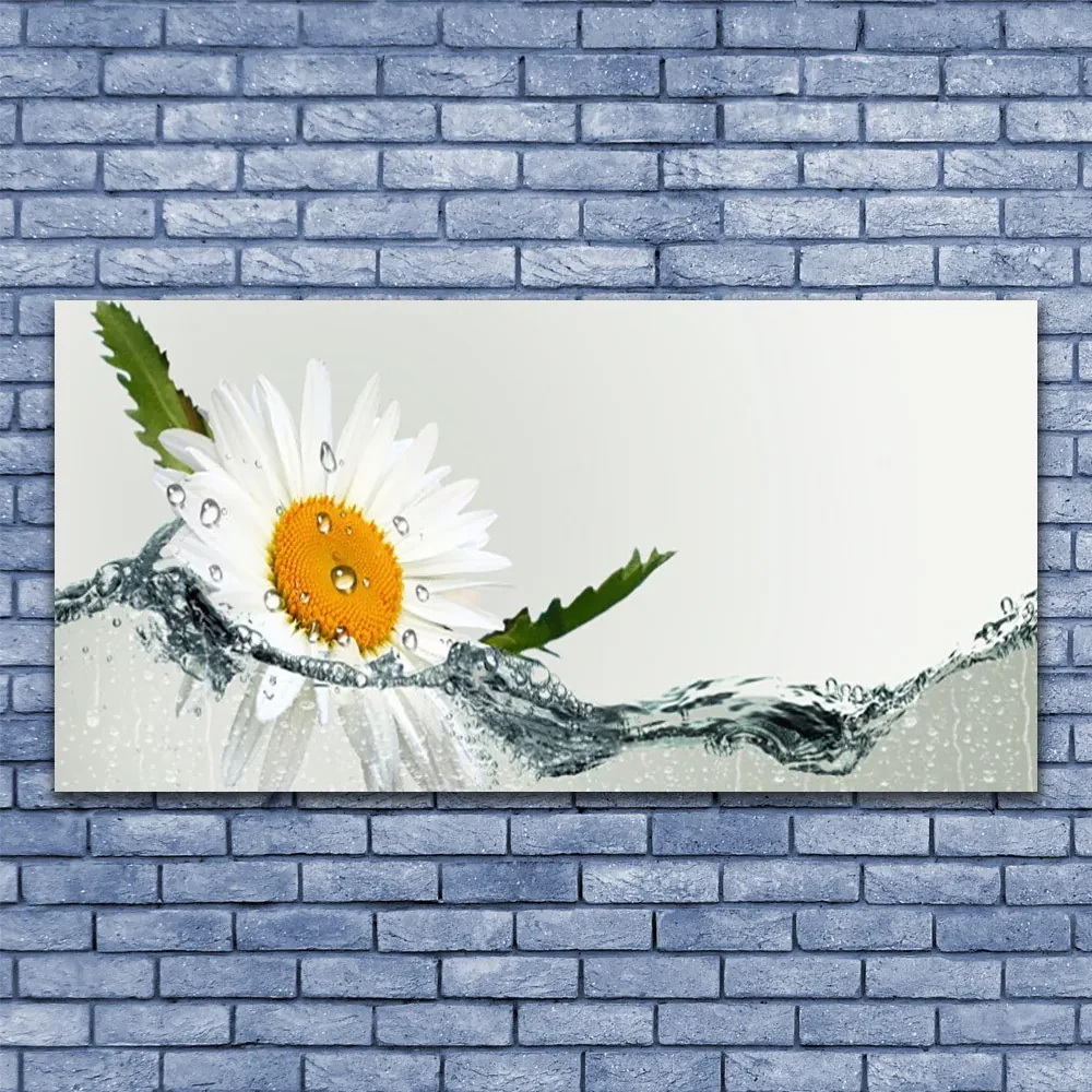 Tablou pe panza canvas Daisy Art Apă Galben Alb Albastru | BIANO