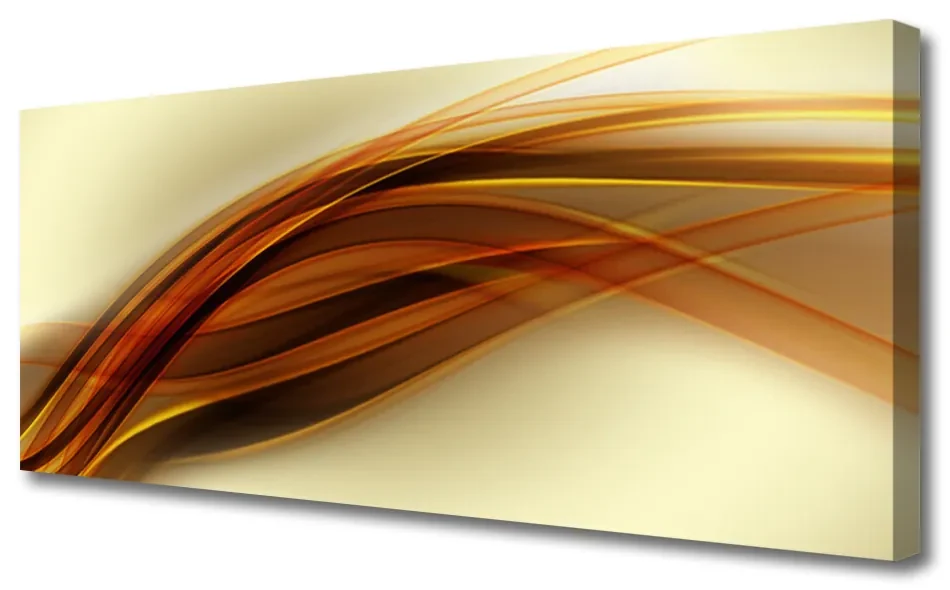 Tablou pe panza canvas Abstract Art Alb Portocaliu Maro | BIANO