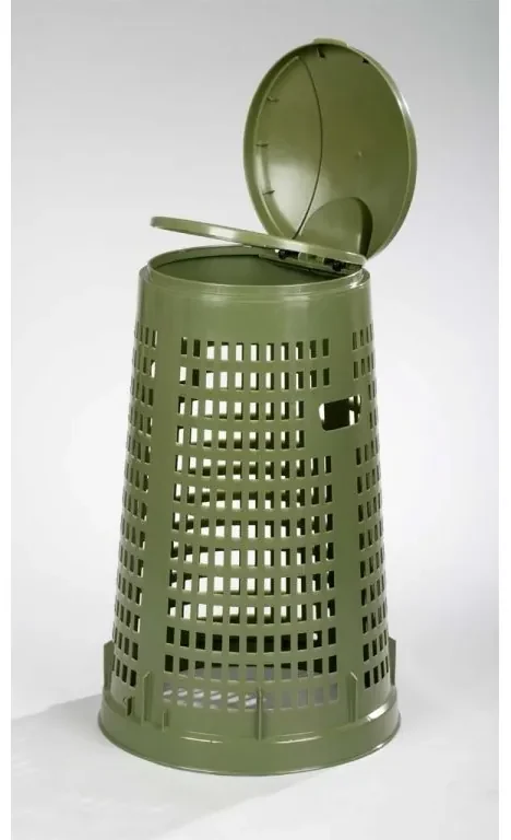 Coș de gunoi de exterior - plastic, 120 l, verde | BIANO