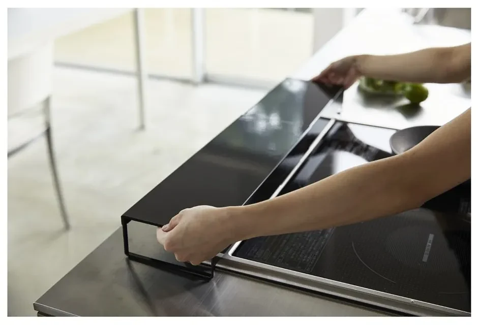 Raft reglabil pentru bucătărie Yamazaki Tower, negru | BIANO