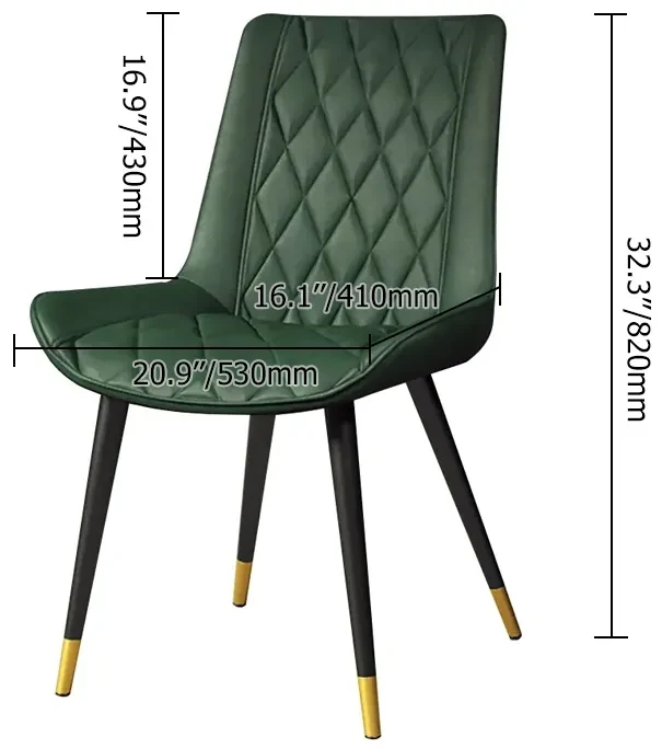 Scaun verde pentru bucătărie, soft, în stil art nouveau - 2 buc ...