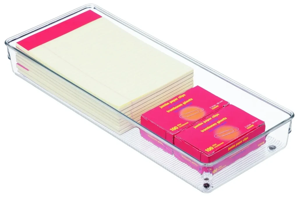 Organizator pentru sertar bucatarie Linus, iDesign, 38x15x5 cm, plastic ...