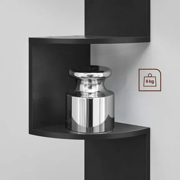 Raft De Colt Cu 5 Niveluri, Negru | BIANO