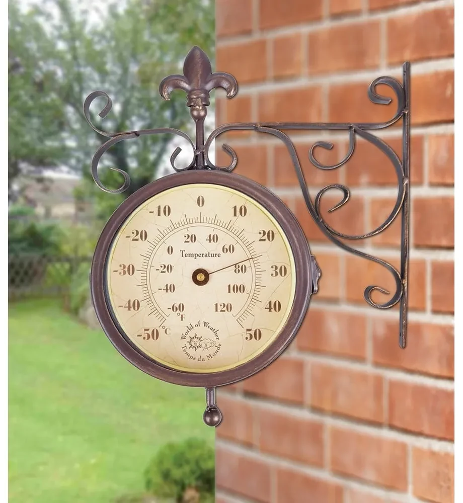Set ceas și termometru pentru grădină Esschert Design Rustic | BIANO