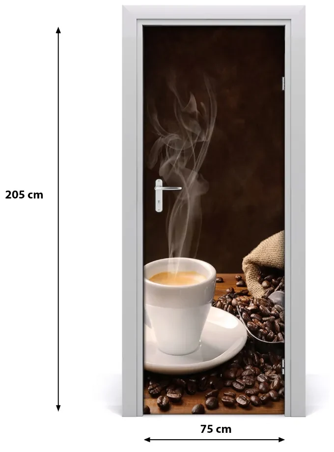 Autocolante pentru usi ceașcă de cafea | Biano