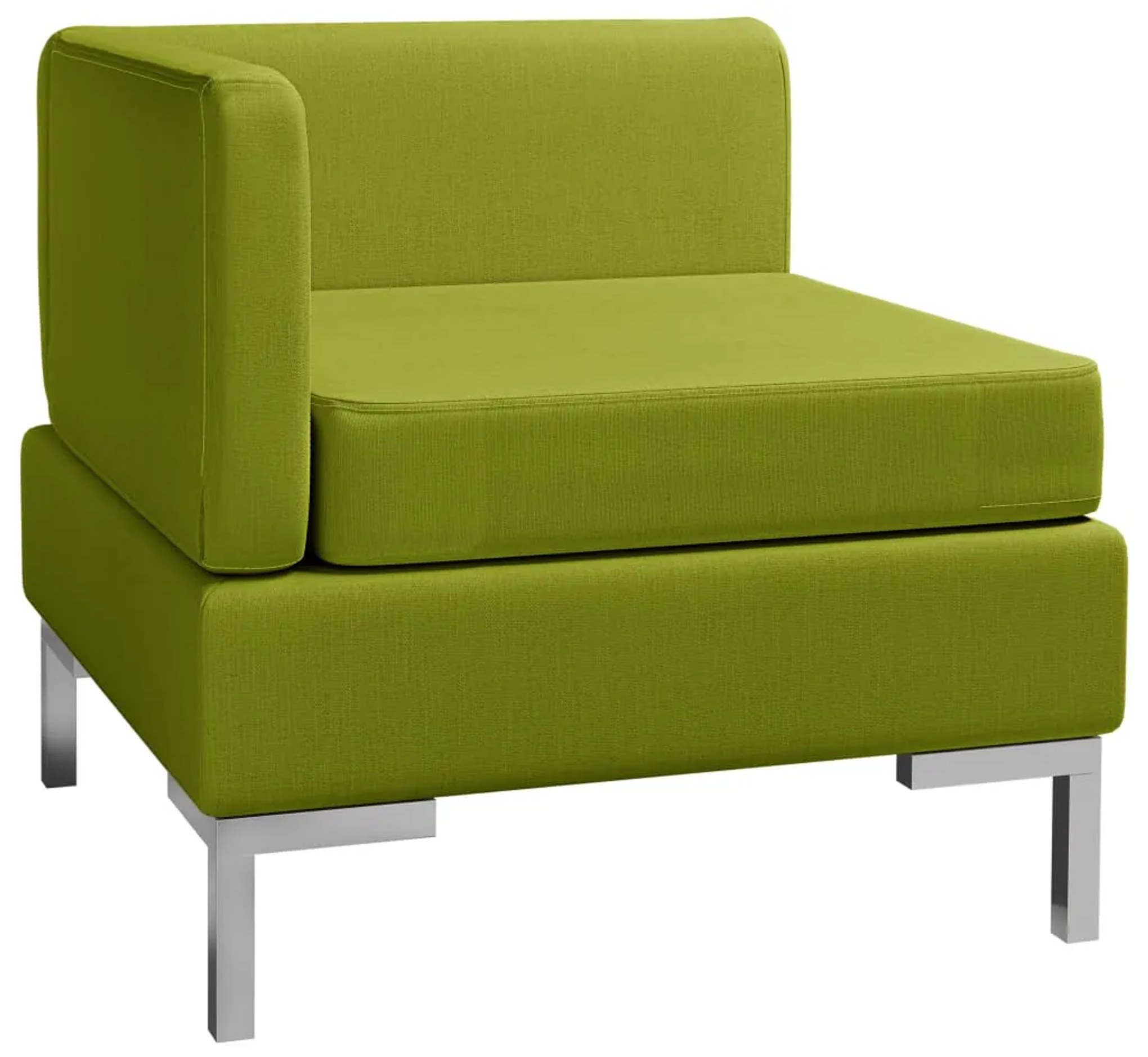Canapea de colt modulara cu perna, verde, material textil Verde ...