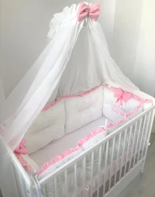 Set de 6 bucati aparatori protectii laterale patut Deseda Albe cu ...