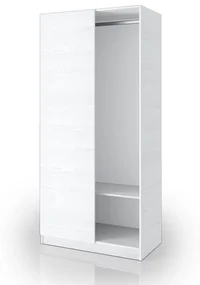 Corp dressing modular colt Valletta, 93x52.5x201 cm, polita si bara ...