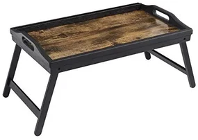 Masuta pliabila pentru mic dejun maro din lemn de Bambus, 50x30x26 ...