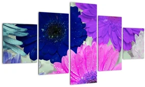Tablou cu flori colorate (125x70 cm), în 40 de alte dimensiuni noi | BIANO