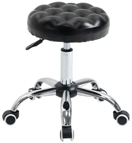 Taburet Reglabil HOMCOM cu Înălțime Ajustabilă, 5 Roti Pivotante, din ...