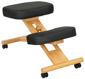HOMCOM Scaun Ergonomic pentru Genunchi cu Înălțime Reglabilă din Lemn ...