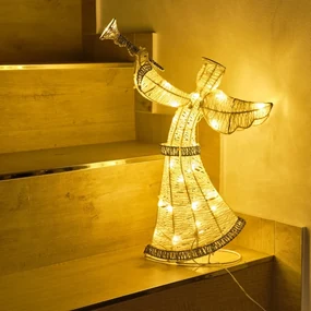 Înger luminos 50cm, cald alb, cu baterii | BIANO